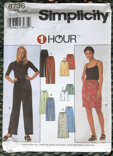 Vintage OOP Simplicity Sewing Pattern 8736 Misses' Pants Shorts and ...