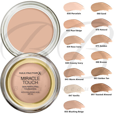 MAX FACTOR Miracle Touch Skin Perfecting SPF30 Foundation 11.5g *CHOOSE ...