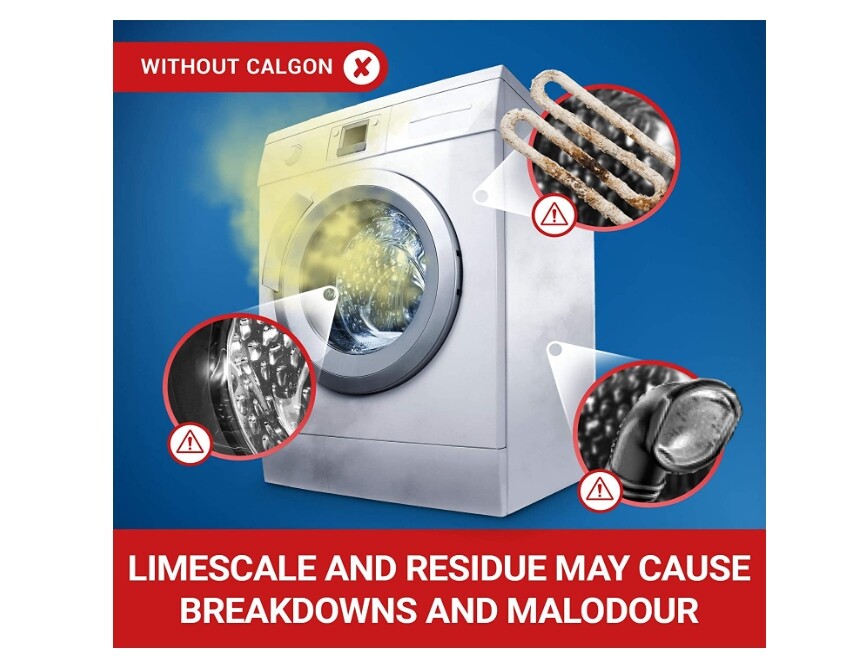 Calgon 3-in-1 Washing Machine Cleaner And Water Softener 45 Tablets ...