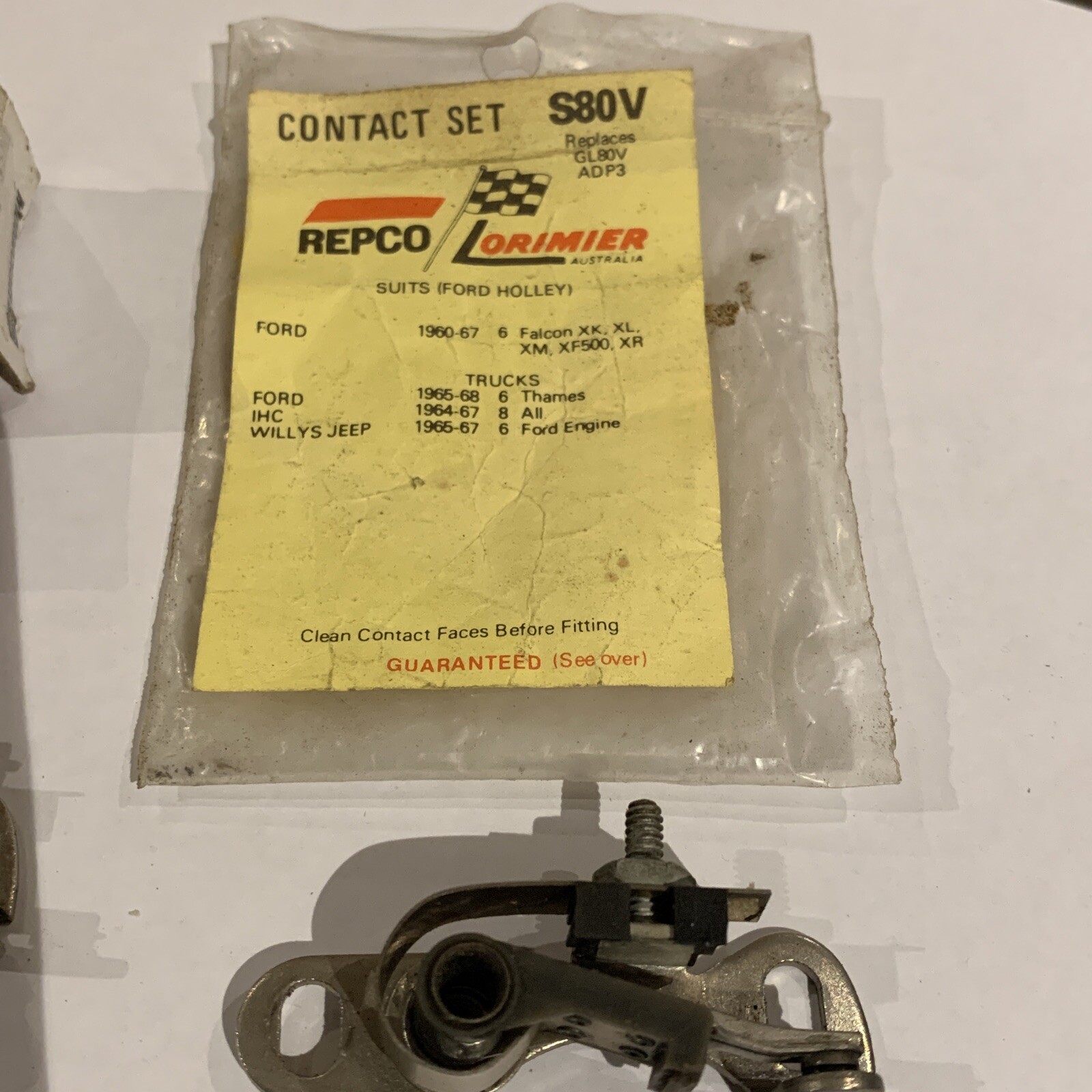 DISTRIBUTOR CONTACT SET For FORD FALCON XK 1960-1963 - 2.4L 6CYL - S80V ...
