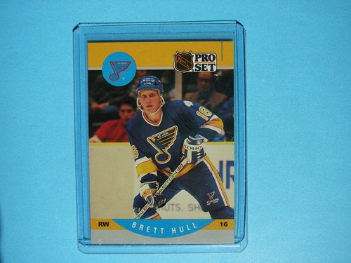 1990/91 PRO SET PROMO NHL HOCKEY CARD #1 BRETT HULL NM SHARP+ 90/91 PRO ...