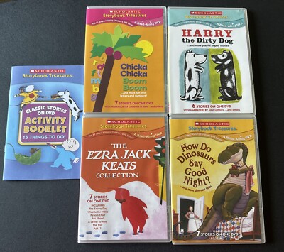 Lot Of 4 Scholastic Storybook Treasures DVD and Unused Activity Booklet ...