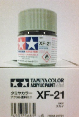 Tamiya acrylic paint XF-21 Sky 10 ml Mini. | eBay