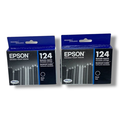 Genuine Epson 3 PK 124 Ink Cartridges Cyan Magenta Yellow (04/19) + 2 ...