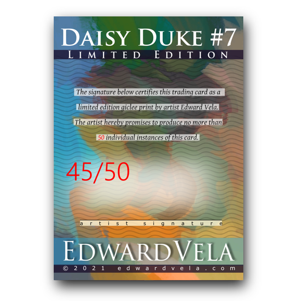 Daisy Duke #7 Art Card Limited 45/50 Edward Vela Signed (Movies ...