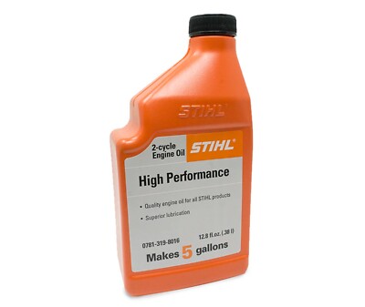 STIHL HP 50:1 2-Cycle Engine Oil Mix, 12.8 Oz Mixes 5 Gallon FREE ...