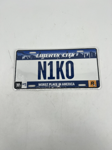 2008 Grand Theft Auto IV GTA 4 N1KO NIKO License Plate Rare Variant ...