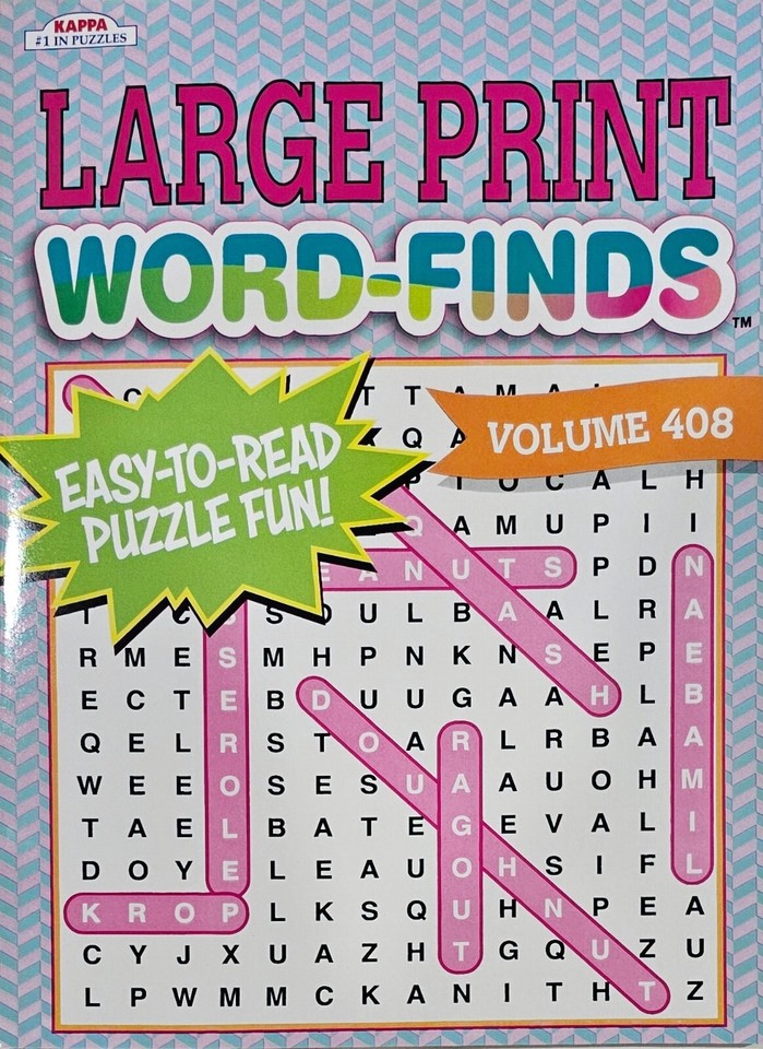 Kappa Large Print Word-Finds Puzzle Books Vol.405-430, 80 Puzzles Each ...