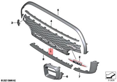 2014-2018 Mini Cooper JCW One F55 F56 F57 Genuine OEM Front Center ...
