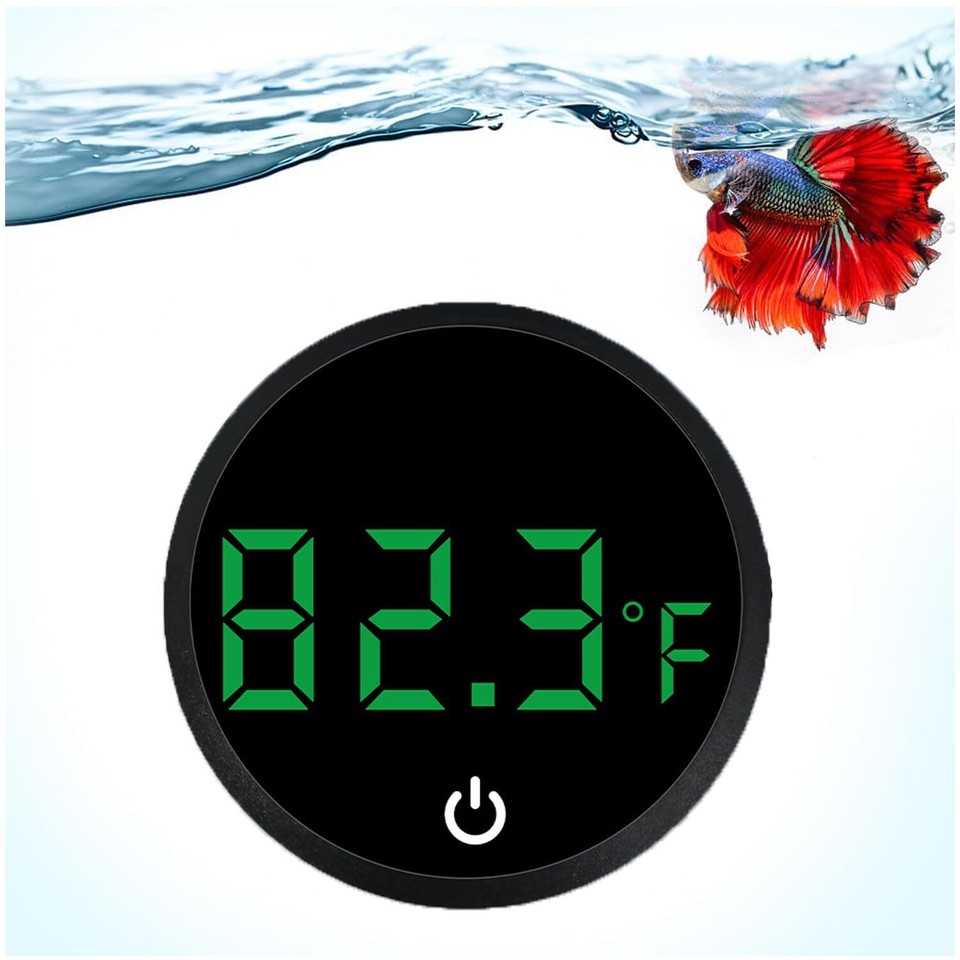 2xAquarium Digital Thermometer LED Fish Tank Temperature Gauge with ...