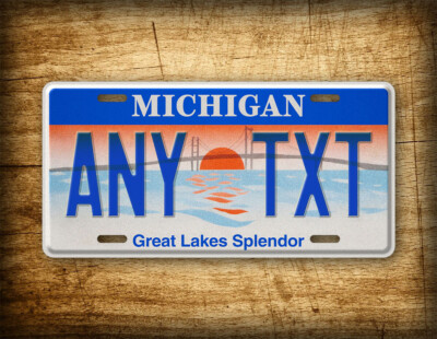 Personalized Michigan Great Lakes Splendor License Plate ANY TEXT 6x12 ...