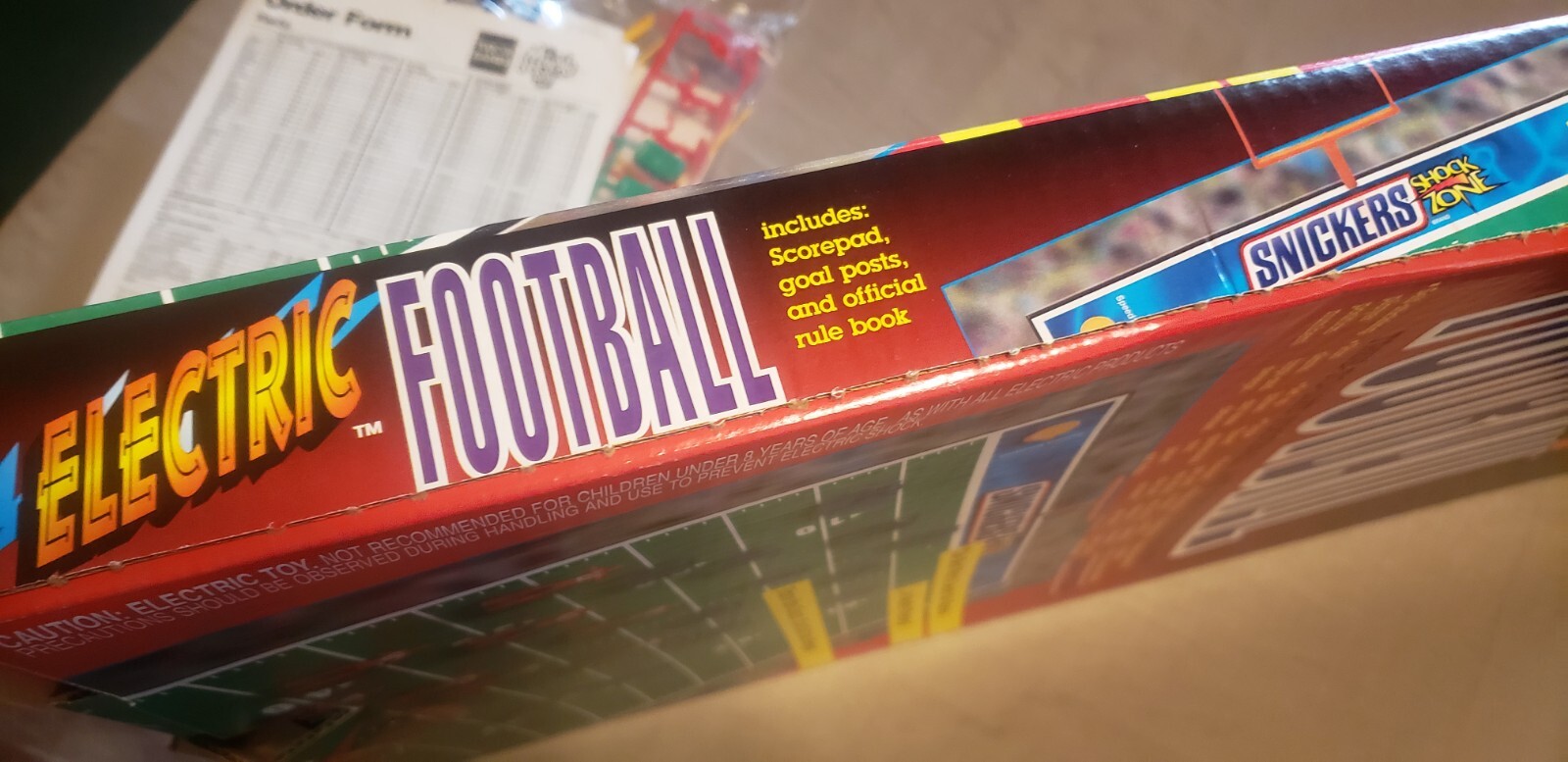 Vintage Snickers Shock Zone Electric Football Game 1997 Tudor #6071 NEW ...
