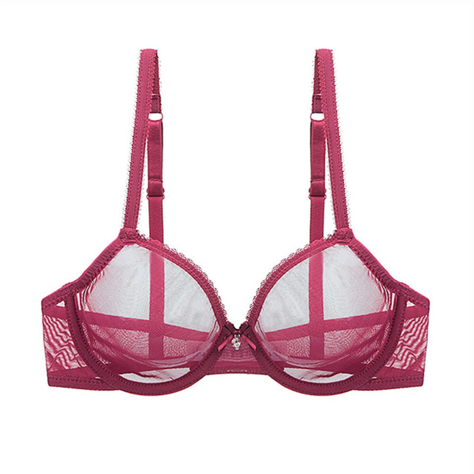 Simple Cute Womens Bras Sheer See Through Brassiere Romantic Sexy ...