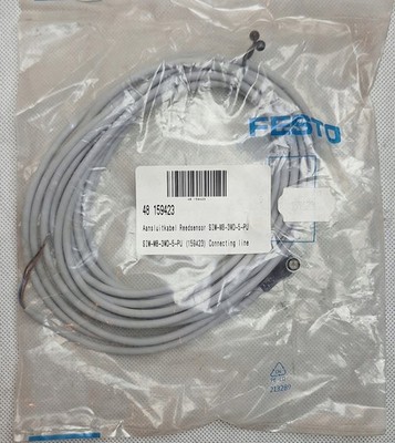 Festo SIM‑M8‑3WD‑5‑PU M8 3‑Pin Sensor Cable 5 m, 0–60 V, 4 A, PUR, IP65 ...