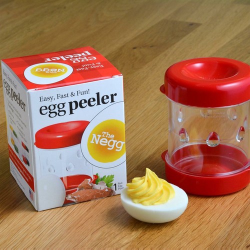 The Negg Hard Boiled Egg Peeler Easy Fast Fun BPA Free Food Safe Red 2 ...