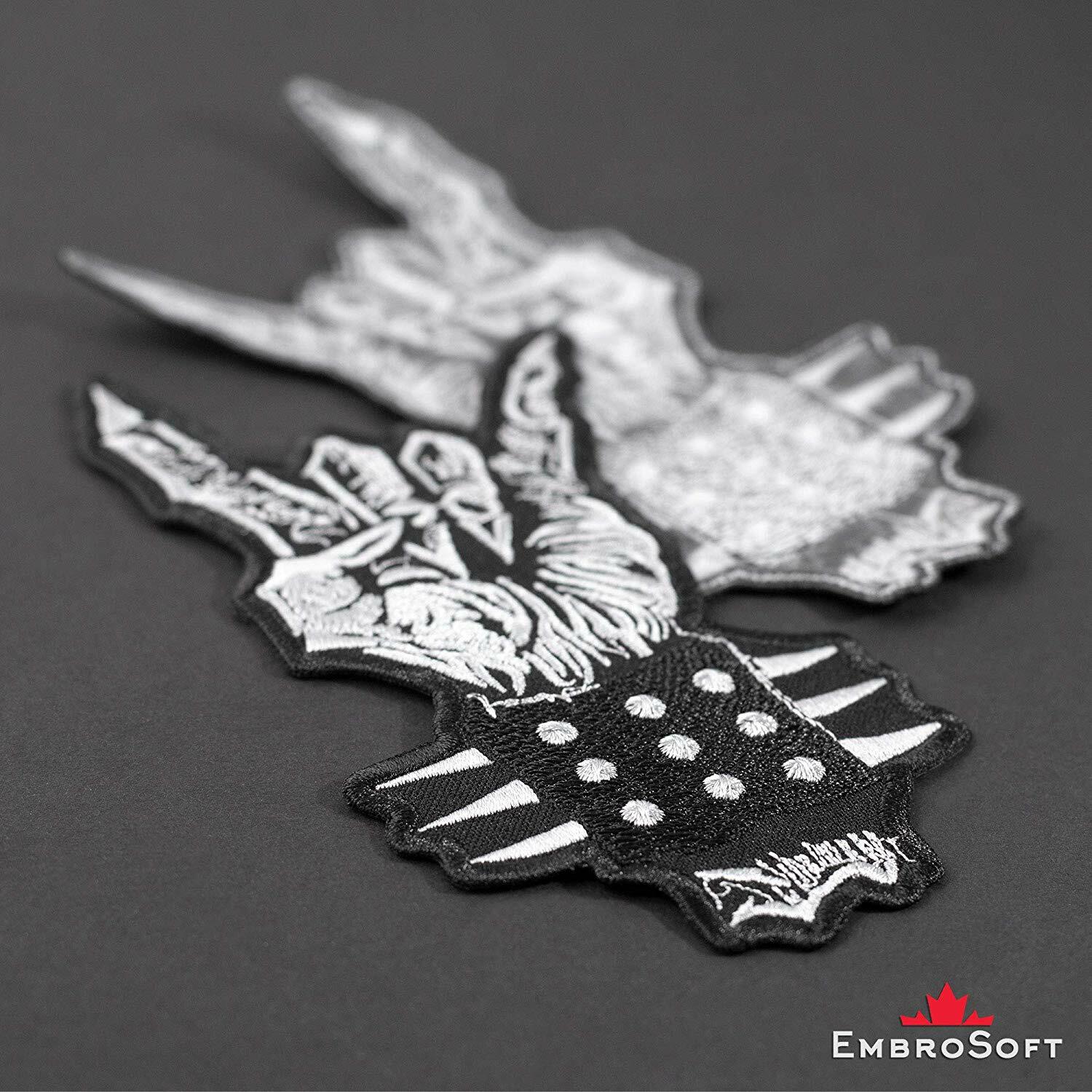 Horns Up Heavy Metal Sign in Wristband Rock Music Embroidered Patch 3.2 ...