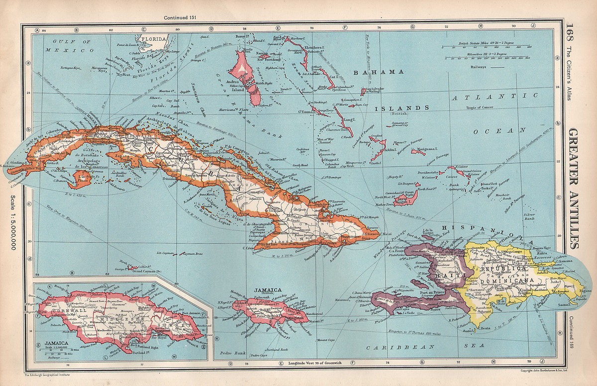 Hispaniola No Mapa Mundial Map Of Hispaniola Showing Approximately 300