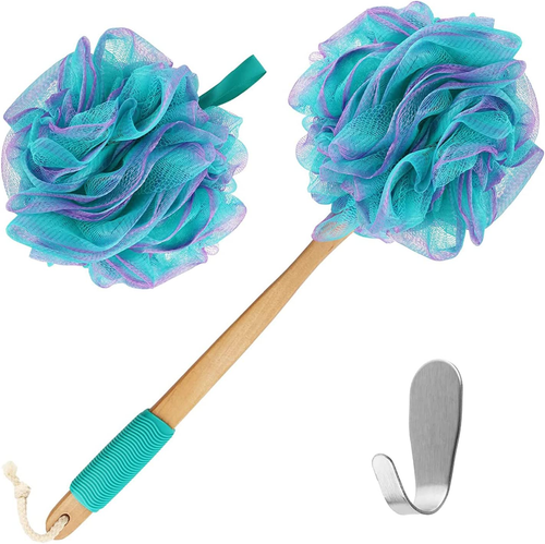 Green Bamboo Charcoal Loofah Back Scrubber Set | eBay