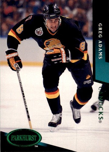 1993-94 PARKHURST GREG ADAMS VANCOUVER CANUCKS #480 | eBay