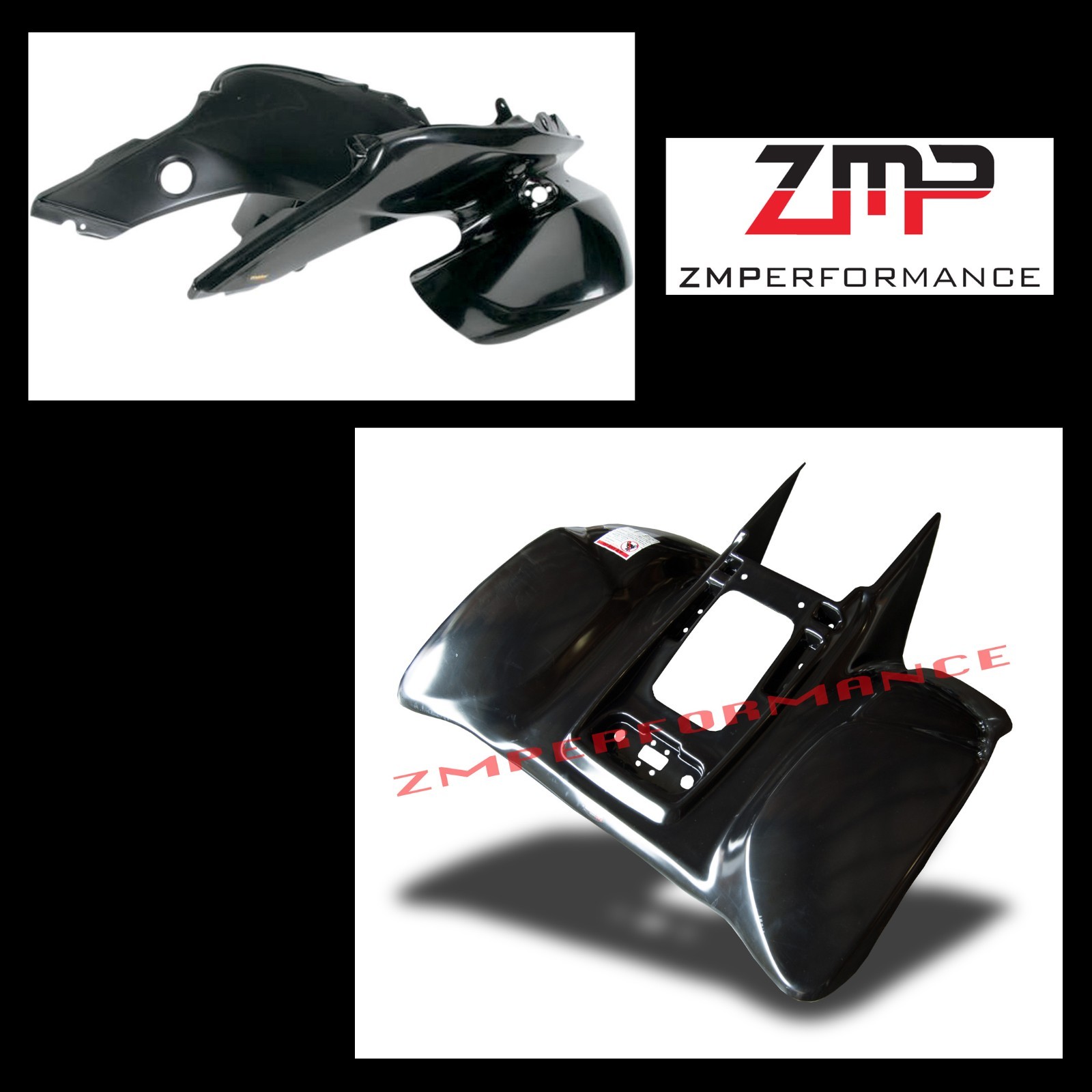 NEW HONDA TRX 400EX 05 - 07 BLACK PLASTIC FRONT AND REAR FENDER SET | eBay