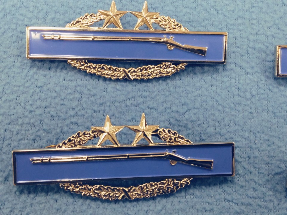 LOT OF 10 - ARMY COMBAT INFANTRY BADGE CIB 3RD AWARD LARGE PINS - 3 ...