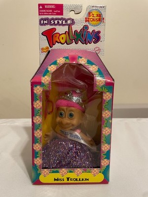 New in Package Miss Trollkin -5" Trollkins Troll Doll Pink Hair Blue ...
