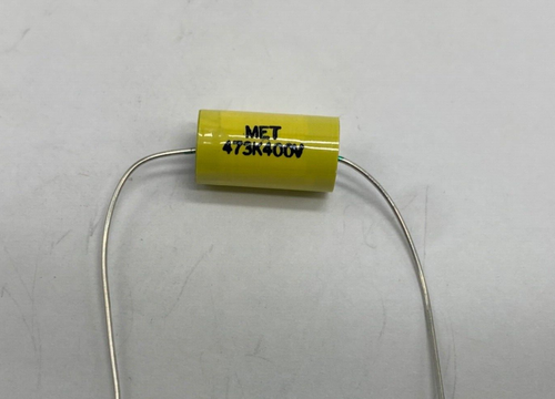 MET metalized Yellow film capacitor axial lead 0.047uf/400v, 473K400V ...