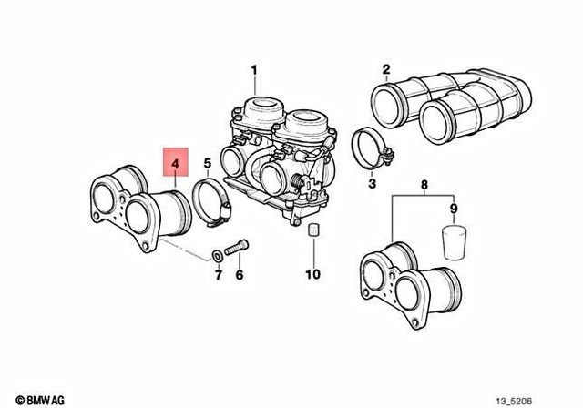 Genuine BMW E16 F 650 94 0161 97 0162 0168 INT.MANIFOLD 25KW ...