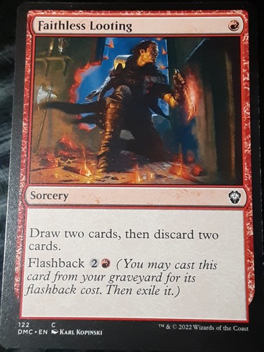 Faithless Looting , Commander Dominaria United , NM ,MTG,FREE SHIPPING ...