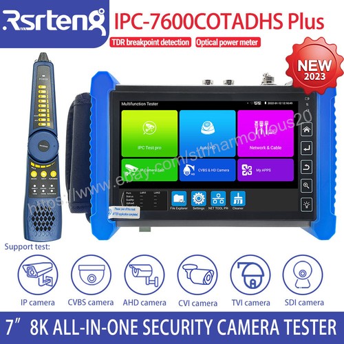 Rsrteng 8k 7" IP Camera Tester 4k AHD CVI TVI SDI VGA HDMI TDR OPM CCTV ...