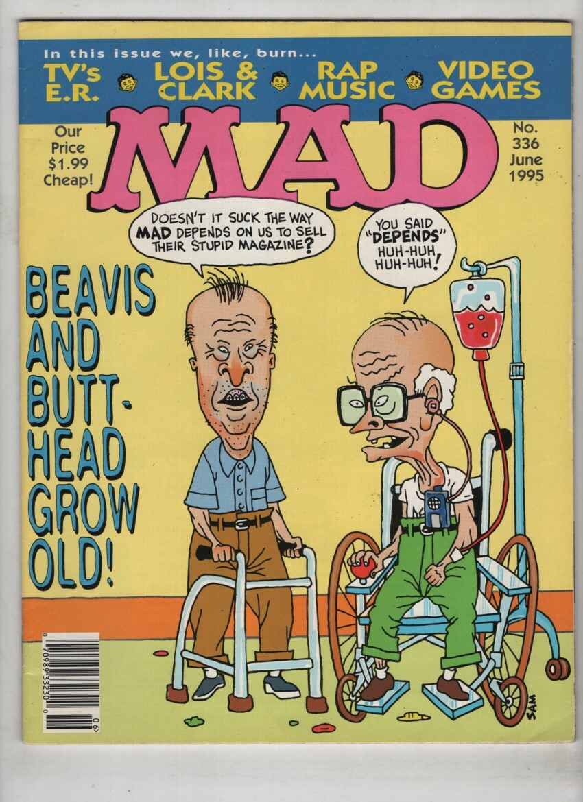 Mad Mag Beavis & Butthead & Lois & Clark June 1993 No.336 080520nonr | eBay