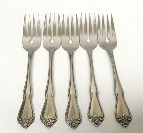Oneida Arbor True Rose set of 5 Salad Forks | eBay