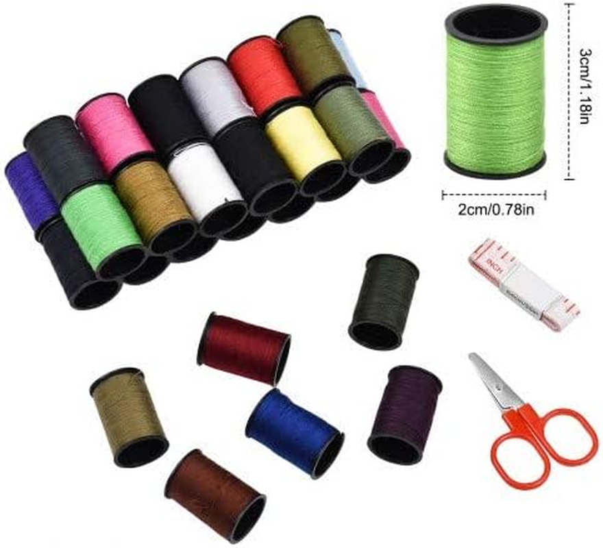 100Pcs Sewing Thread Tools Kit,64 Rolls Machine Thread Spools and ...