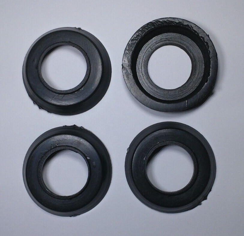 WINDOW CRANK BUFFERS SET OF 4 BLACK VOLKSWAGEN T1 BUG BEETLE GHIA T3 ...