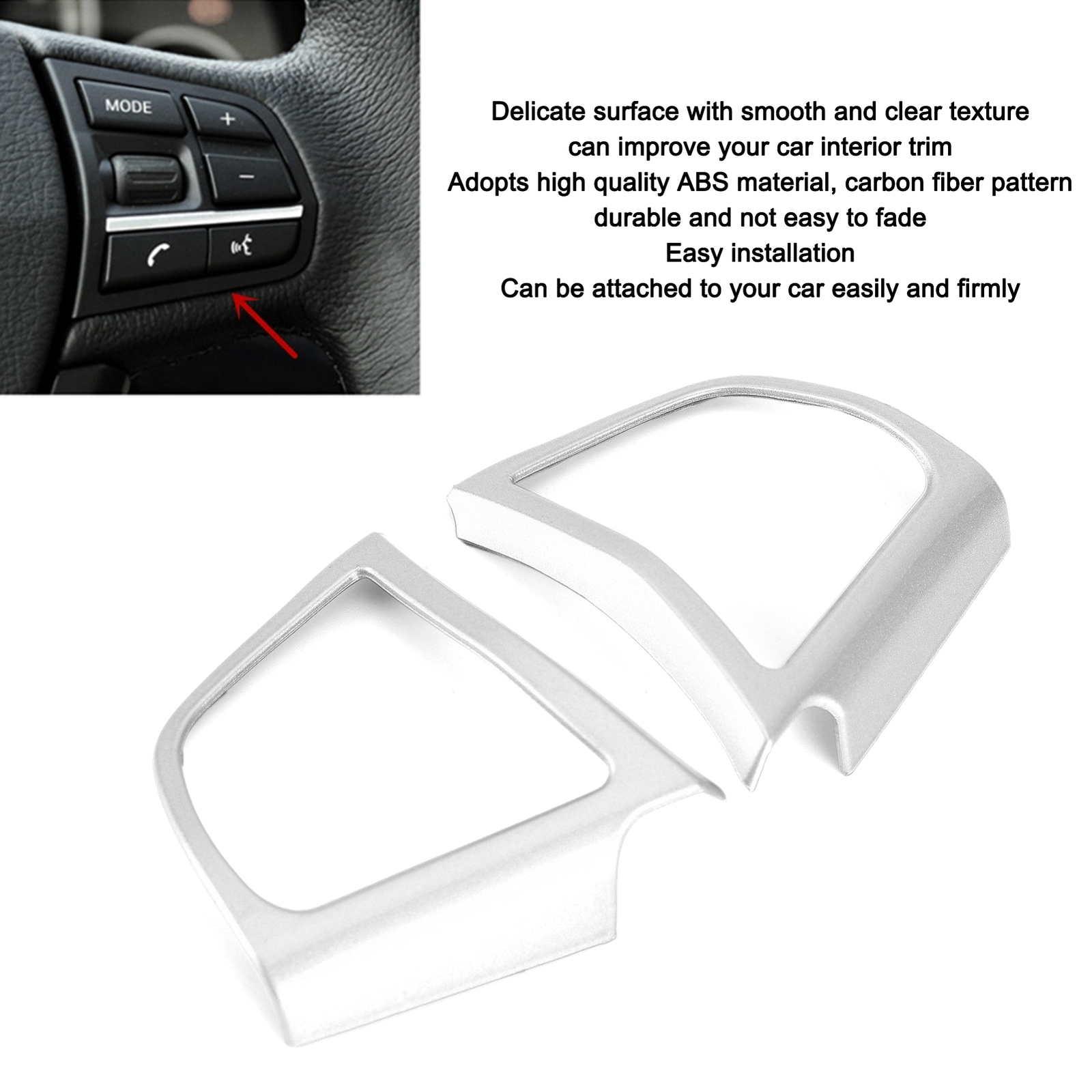 *Steering Wheel Buttons Trim Cover Interior Decor For 5 Series F10 F18 ...