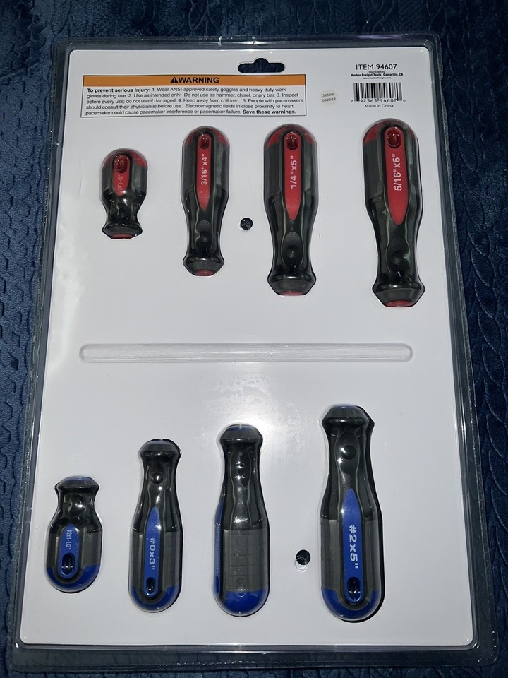 Pittsburgh Professional Screwdriver Set 8 Pc - Magnetic Tips/TPR ...
