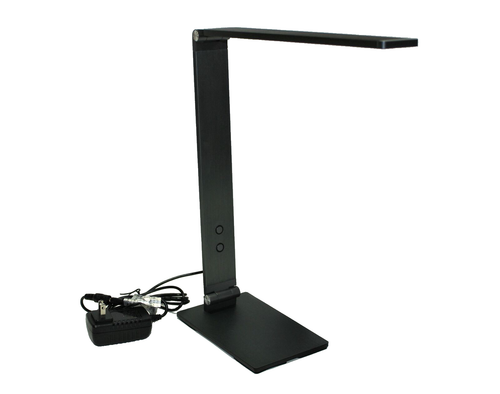 Electrix LED Slim Foldable T Desk Lamp 10W Black Brushed Aluminum 20846 ...