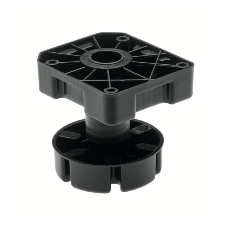 Cabinet Plinth Feet Heavy Duty Black Plastic Adjustable Kitchen Legs ...
