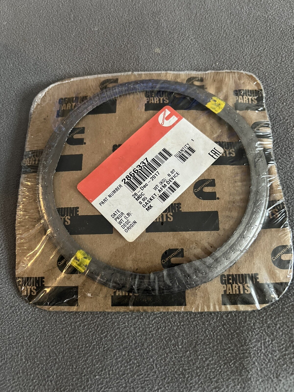 Cummins AFM Device Gasket 2866337 NEW | eBay