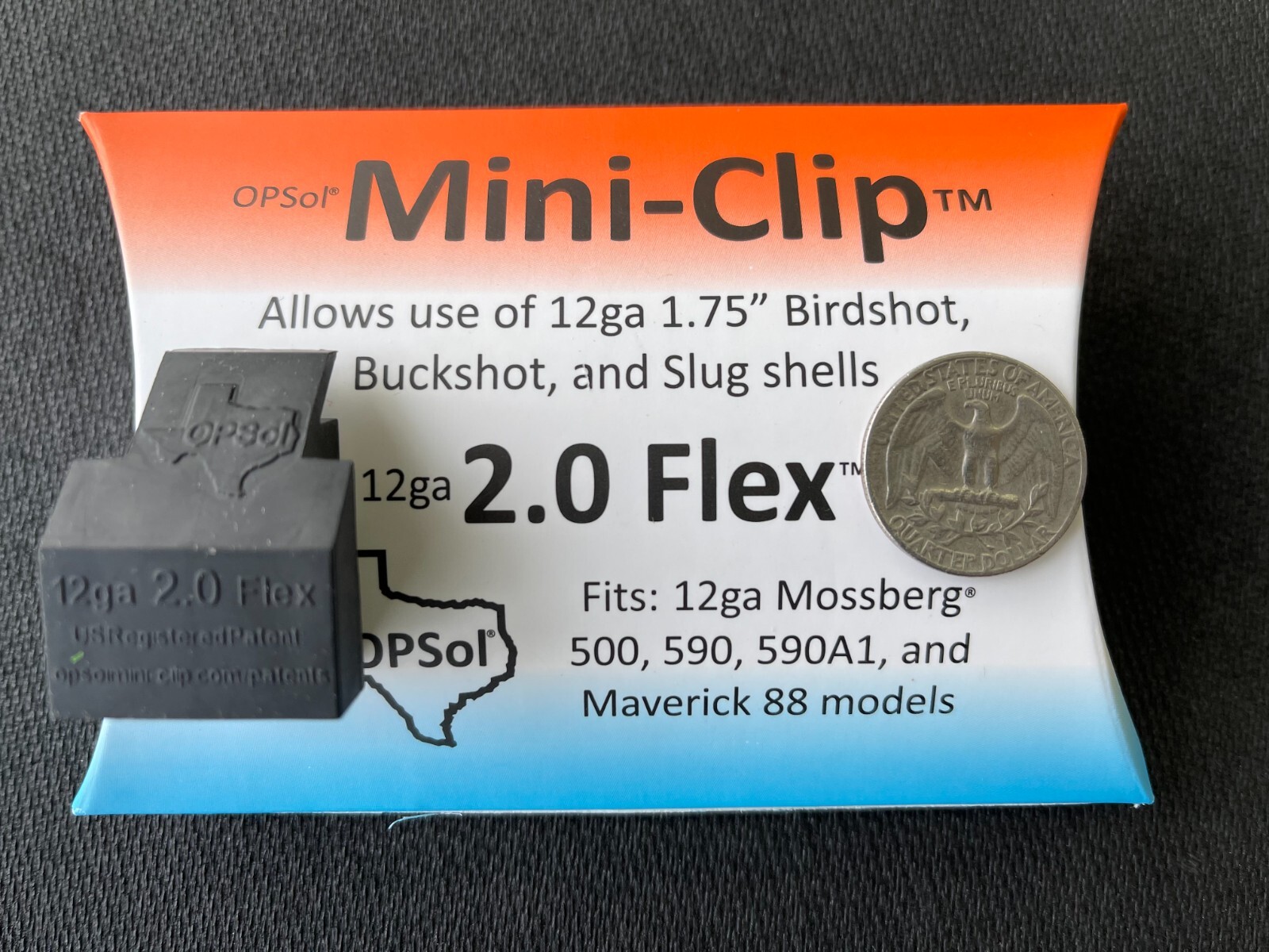 OPSol Mini-Clip™ 2.0 Flex™ - Made in USA - fits 12 Ga Mossberg 500 590 ...