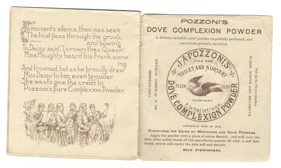 1890 AD Booklet Crowning May Queen Pozzoni St Louis Complexion Powder ...