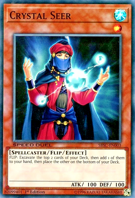 Crystal Seer - SBSC-EN003 - Super Rare - 1st Edition YuGiOh | eBay