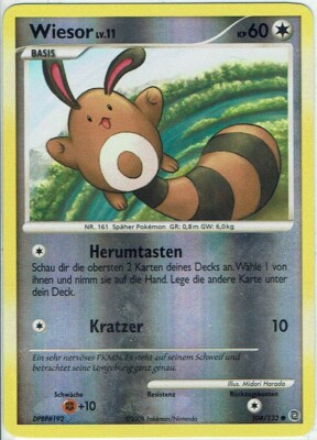 Pokemon Tarjeta de Rätselhafte Milagro N º 104/132 Wiesor Reverse Holo ...