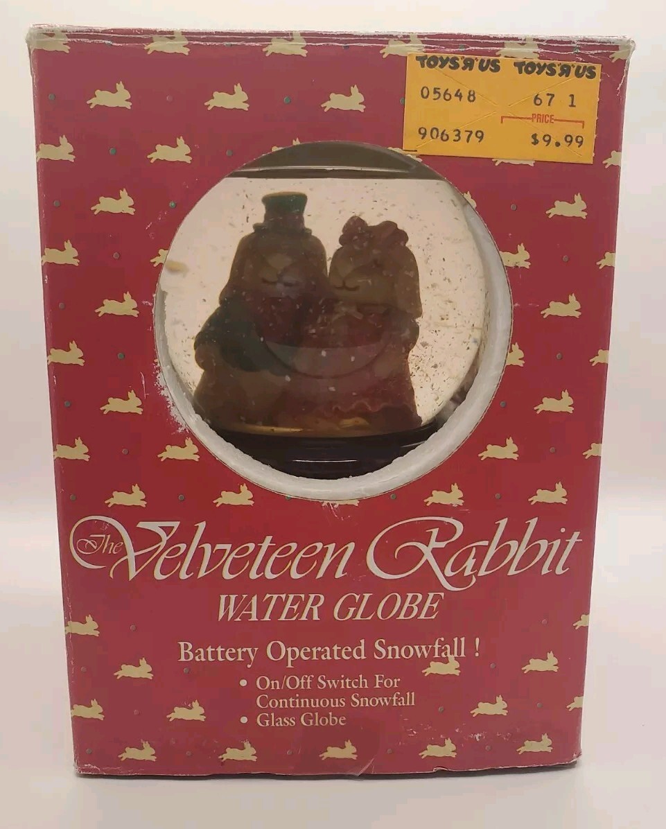 Vintage Velveteen Rabbit Water Globe 90s Toys R Us Snow globe | eBay