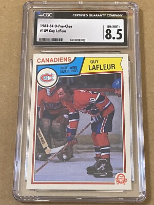 CGC 8.5 1983-84 O-Pee-Chee Guy Lafleur Card #189 Montreal Canadians NHL ...