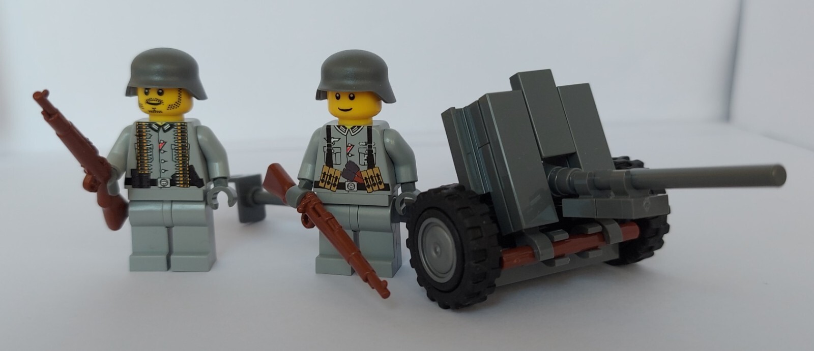 Brickmania Pak-36 Anti-tank Gun (German) with 2 minifigures - Lego ...