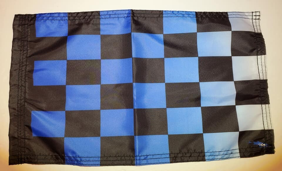 DuneRats® Original Blue Fade Checker Custom ATV UTV MC Safety Whip Flag ...