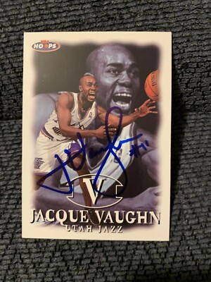 Signed NBA Basketball Trading Card Autographed Jacque Vaughn | eBay