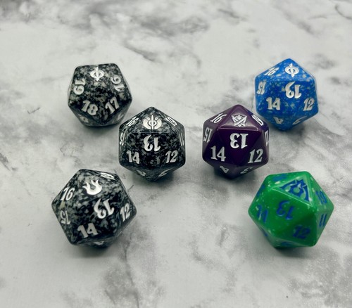 Lot Of (6) MTG Magic Gathering Spindown Life Counter D20 Dices Die ...