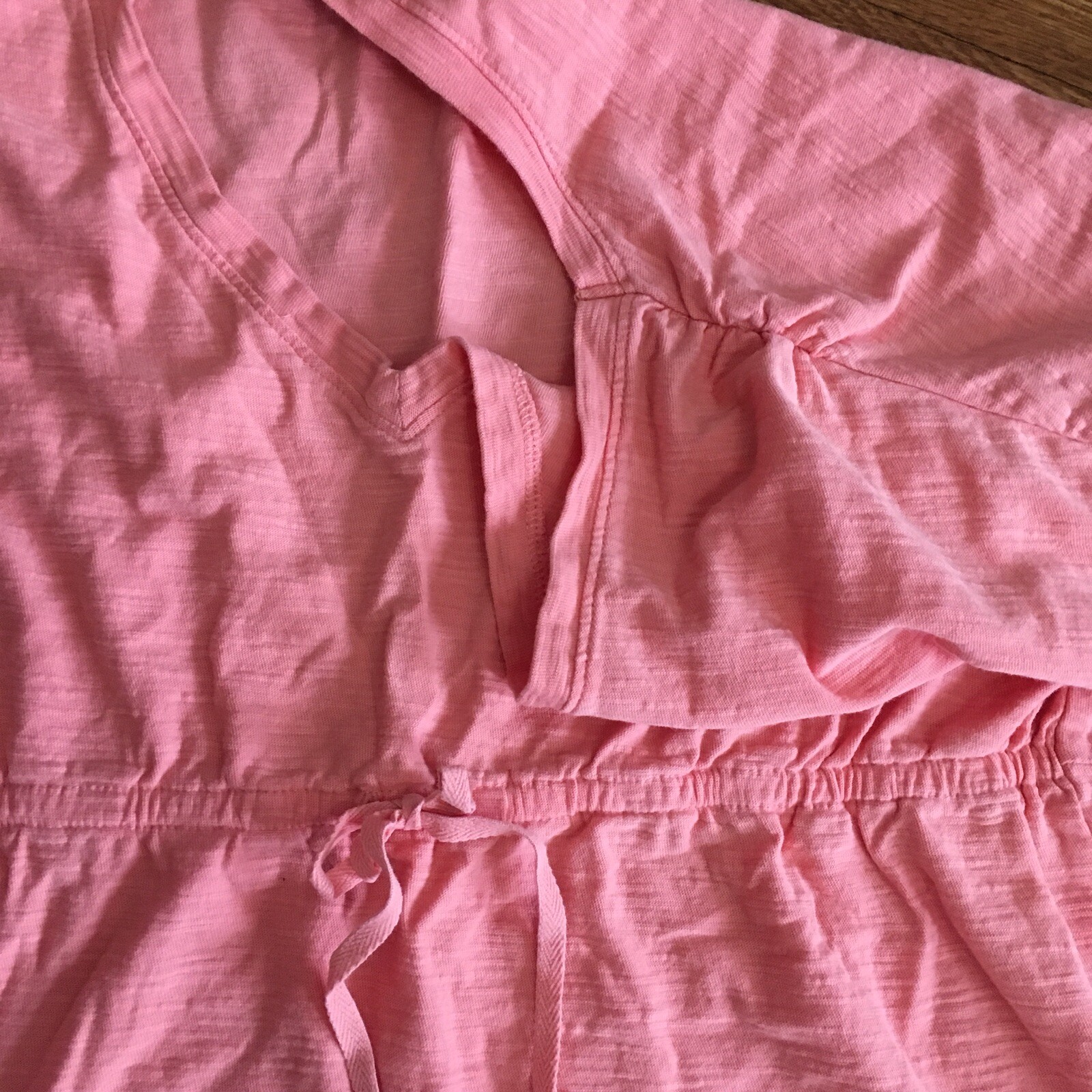 J Jill Peach S Tshirt Top Blouse Drawstring Waist Spring Summer | eBay